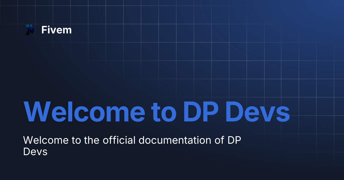 Welcome to DP Devs | Fivem