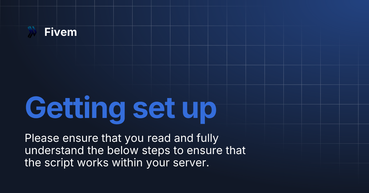 Getting set up | Fivem